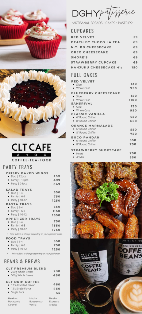 Menu | CLT Cafe® | Caffé La Tea®